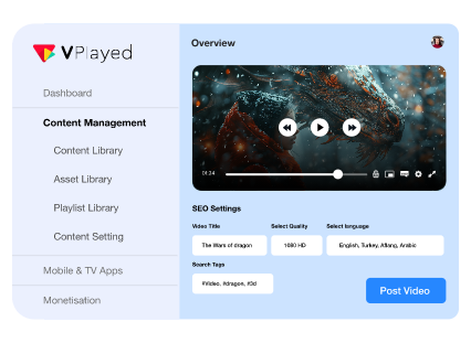 VPlayed: #1 Streaming Platform to Launch & Monetize Videos