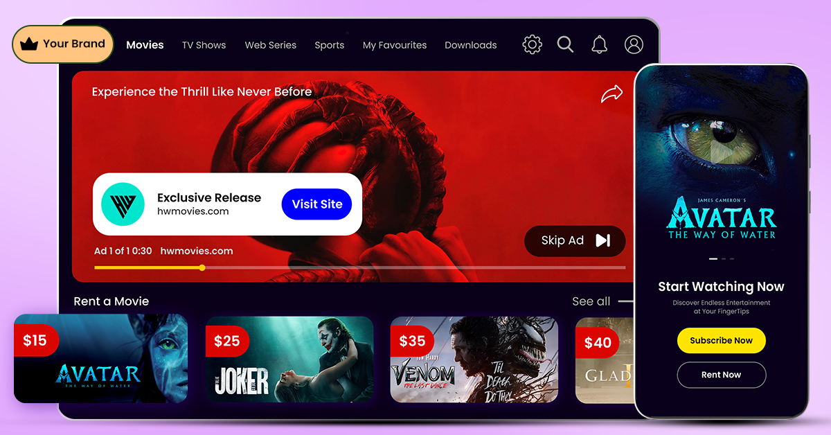 Top 10+ OTT App Builders to Create Mobile & Smart TV Apps